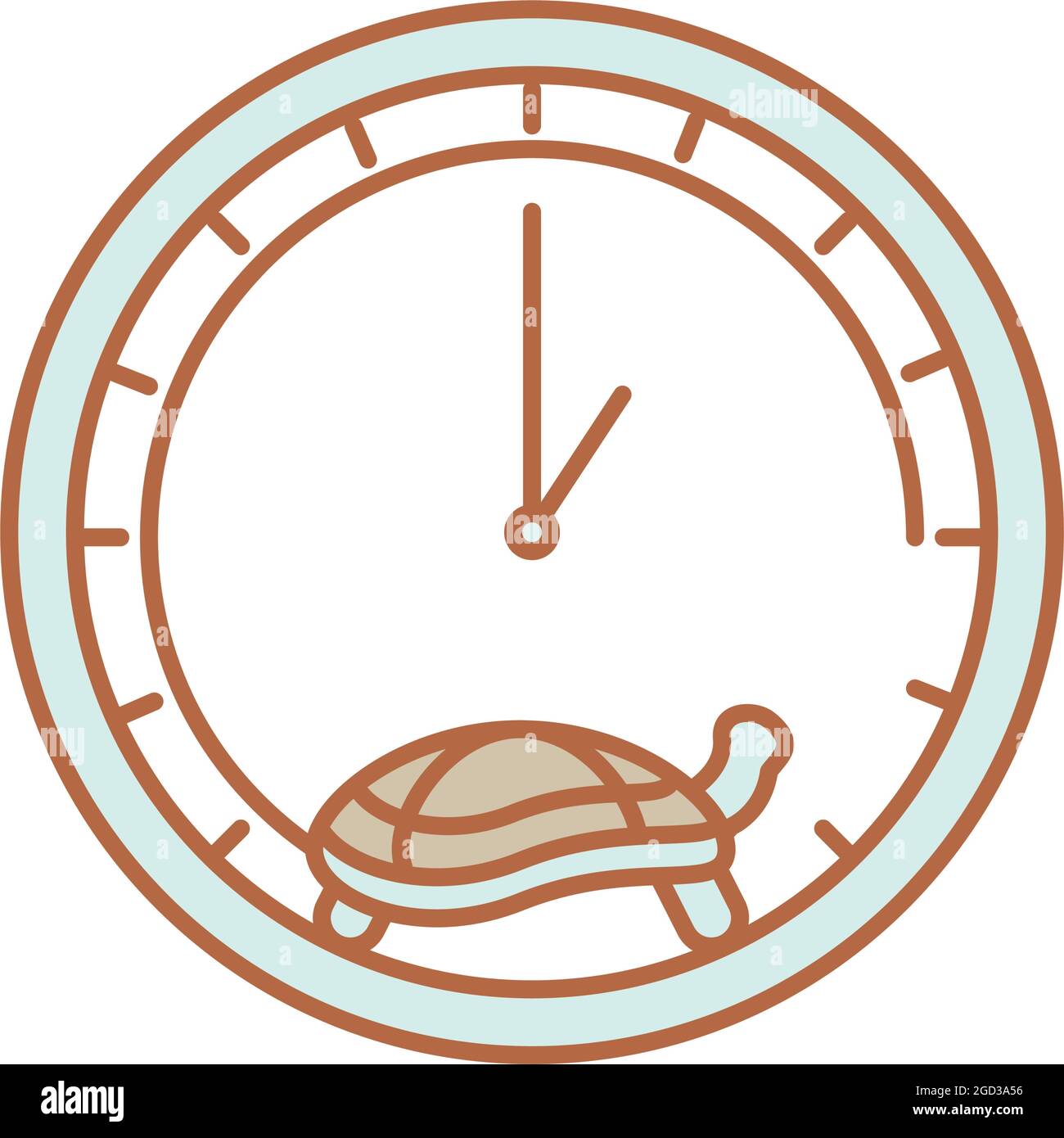 slow turtle in clock Stock Vector Image & Art - Alamy