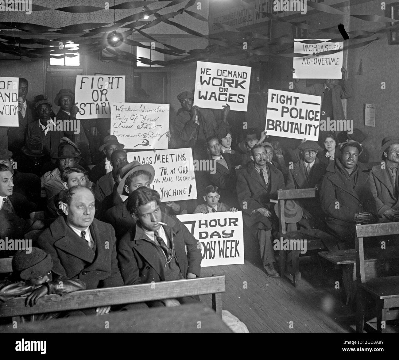 Communists with protest signs hi-res stock photography and images - Alamy