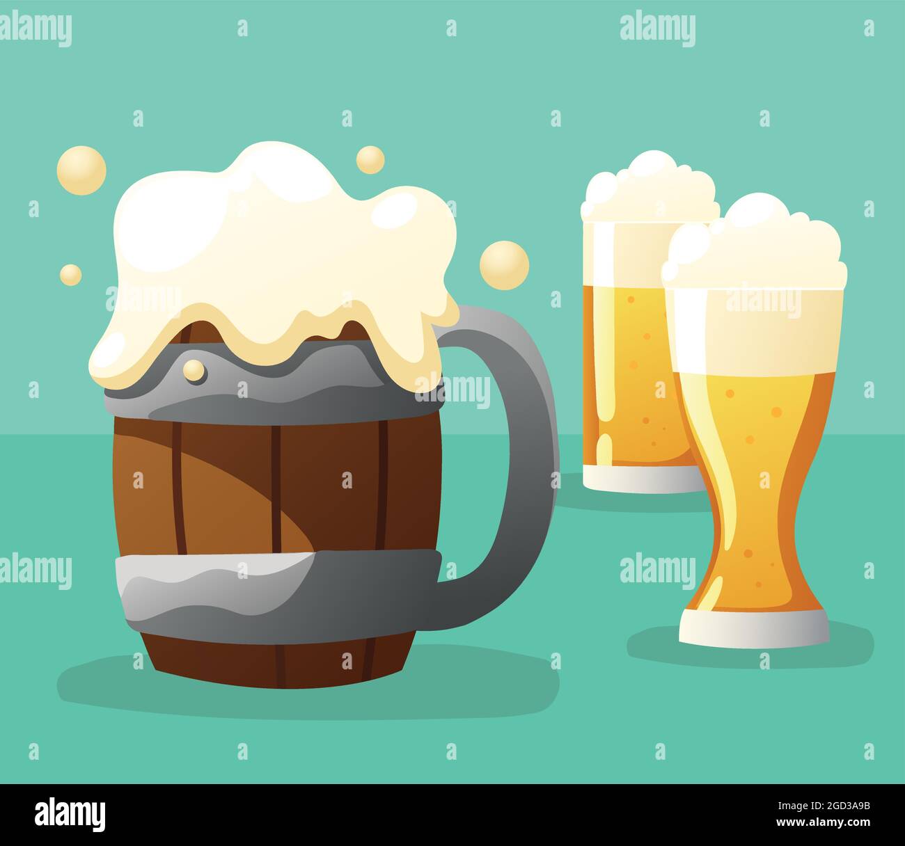 different beer cups Stock Vector Image & Art - Alamy