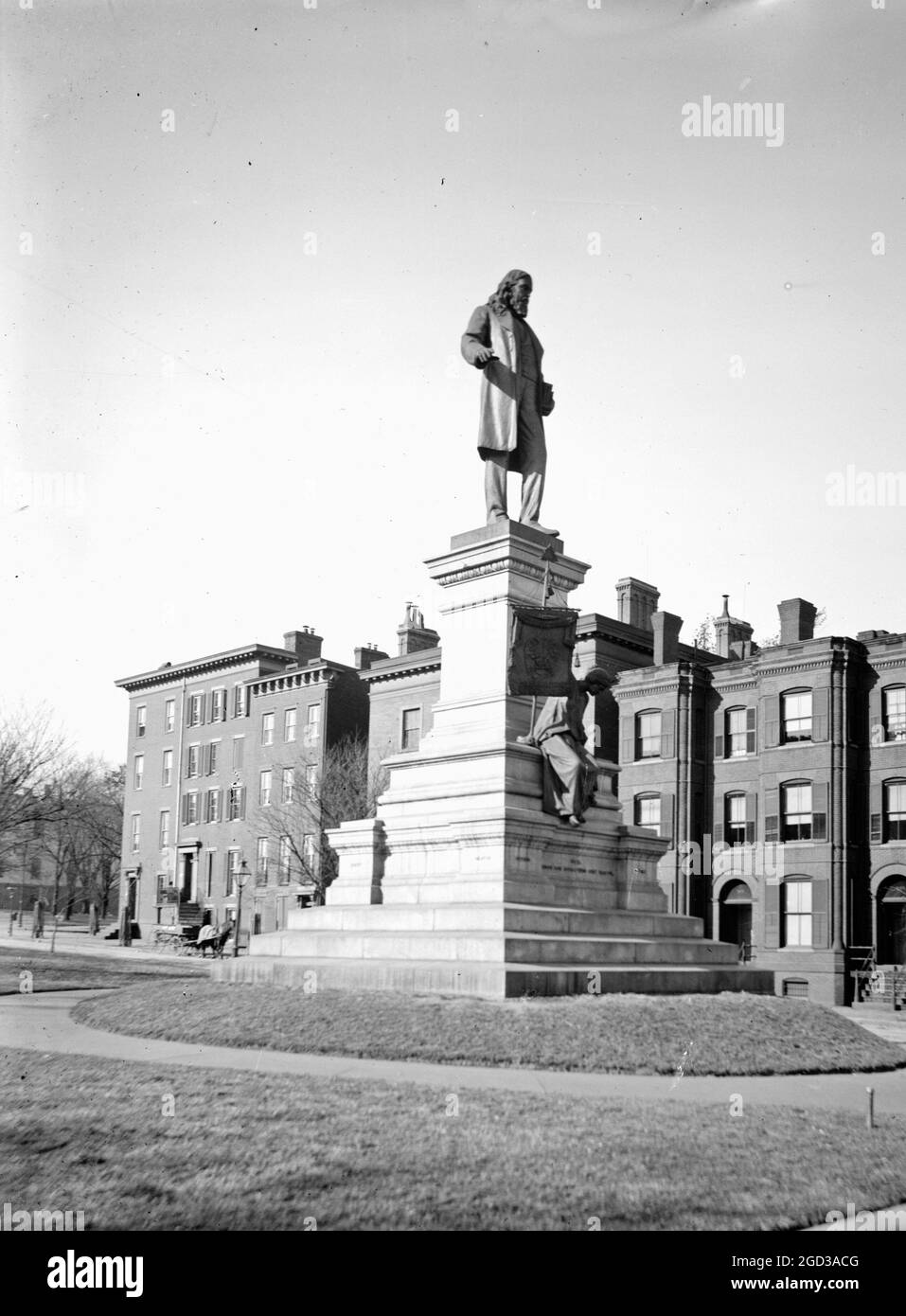 Albert Pike statue ca. between 1909 and 1919 Stock Photo - Alamy