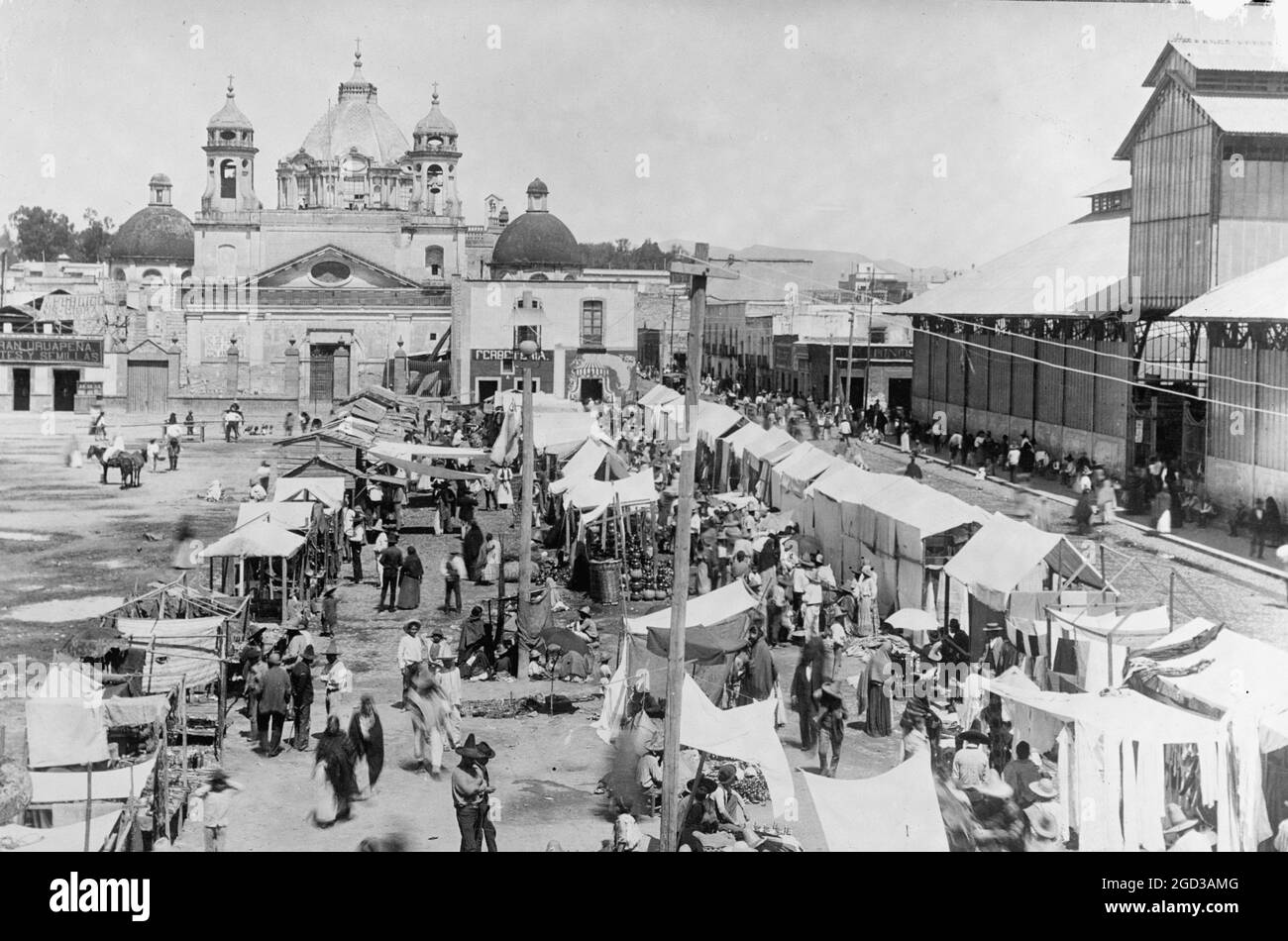 Mexico. Street market, Mexico City ca. between 1909 and 1920 Stock ...