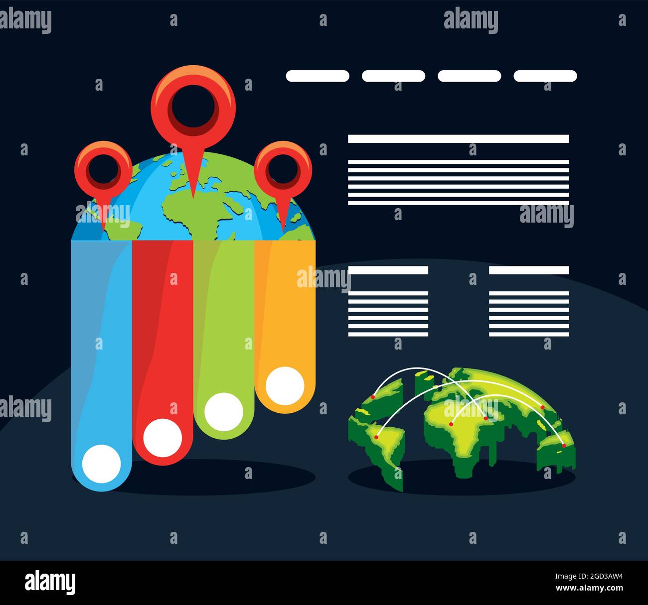 world map infographic Stock Vector Image & Art - Alamy