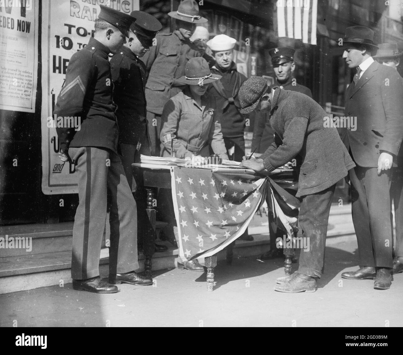 Miss Dora Rodrigues recruiting, [World War I] ca. between 1909 and 1940 ...