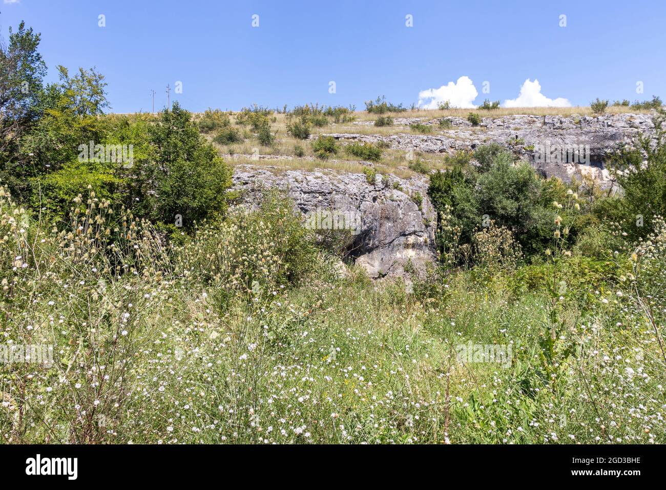 Summer landscape of Iskar Panega Geopark along the Gold Panega River ...