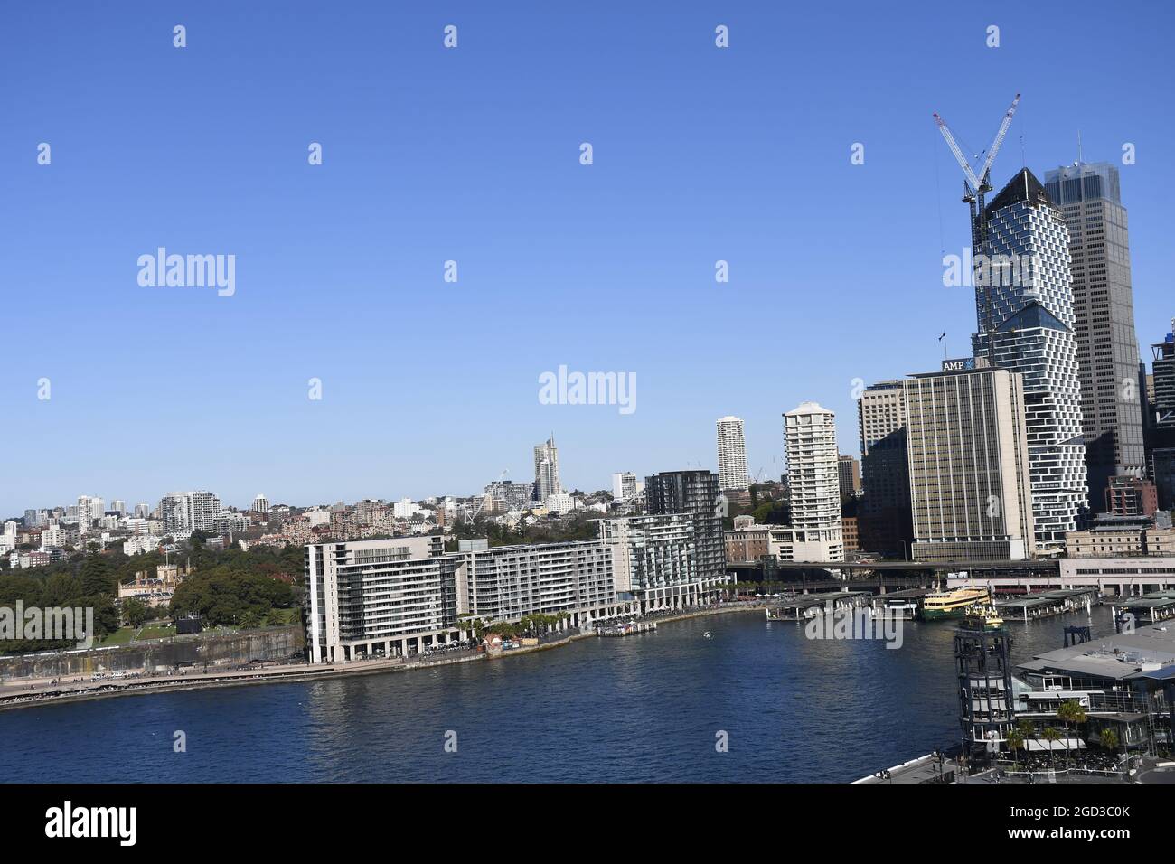 SYDNEY, AUSTRALIA - Jun 05, 2021: A cityscape of Sydney with highrise ...