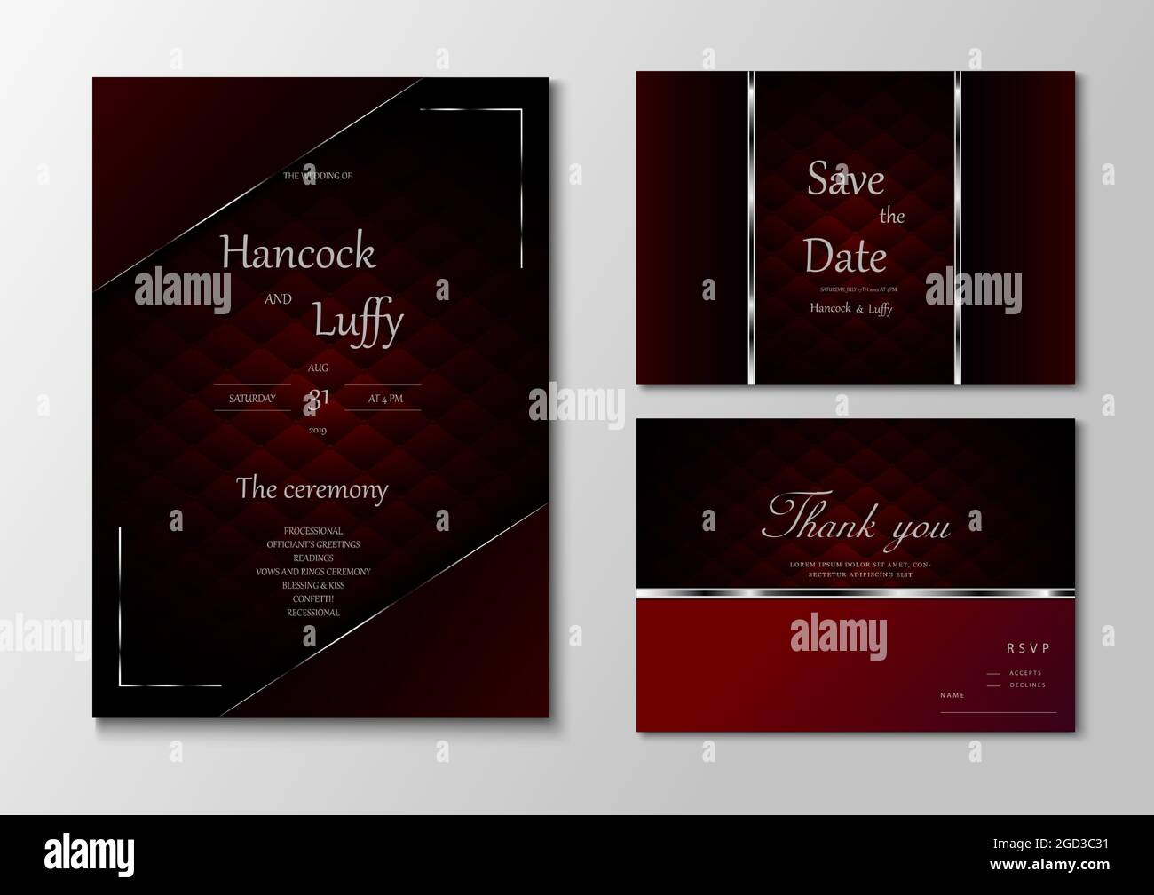 Royal luxury red invitation card hi-res stock photography and images ...