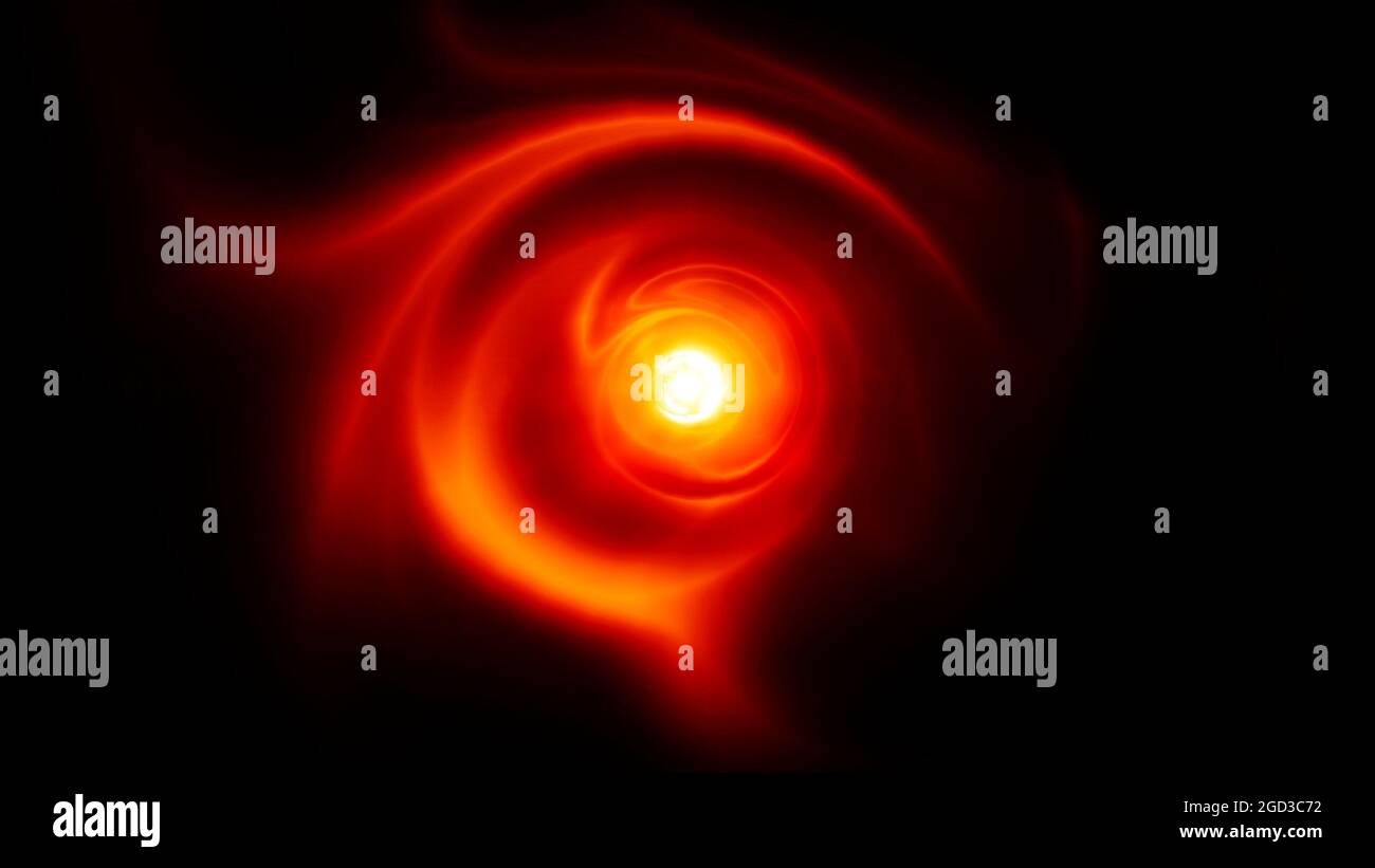 Abstract Glowing Red Energy Stock Photo - Alamy