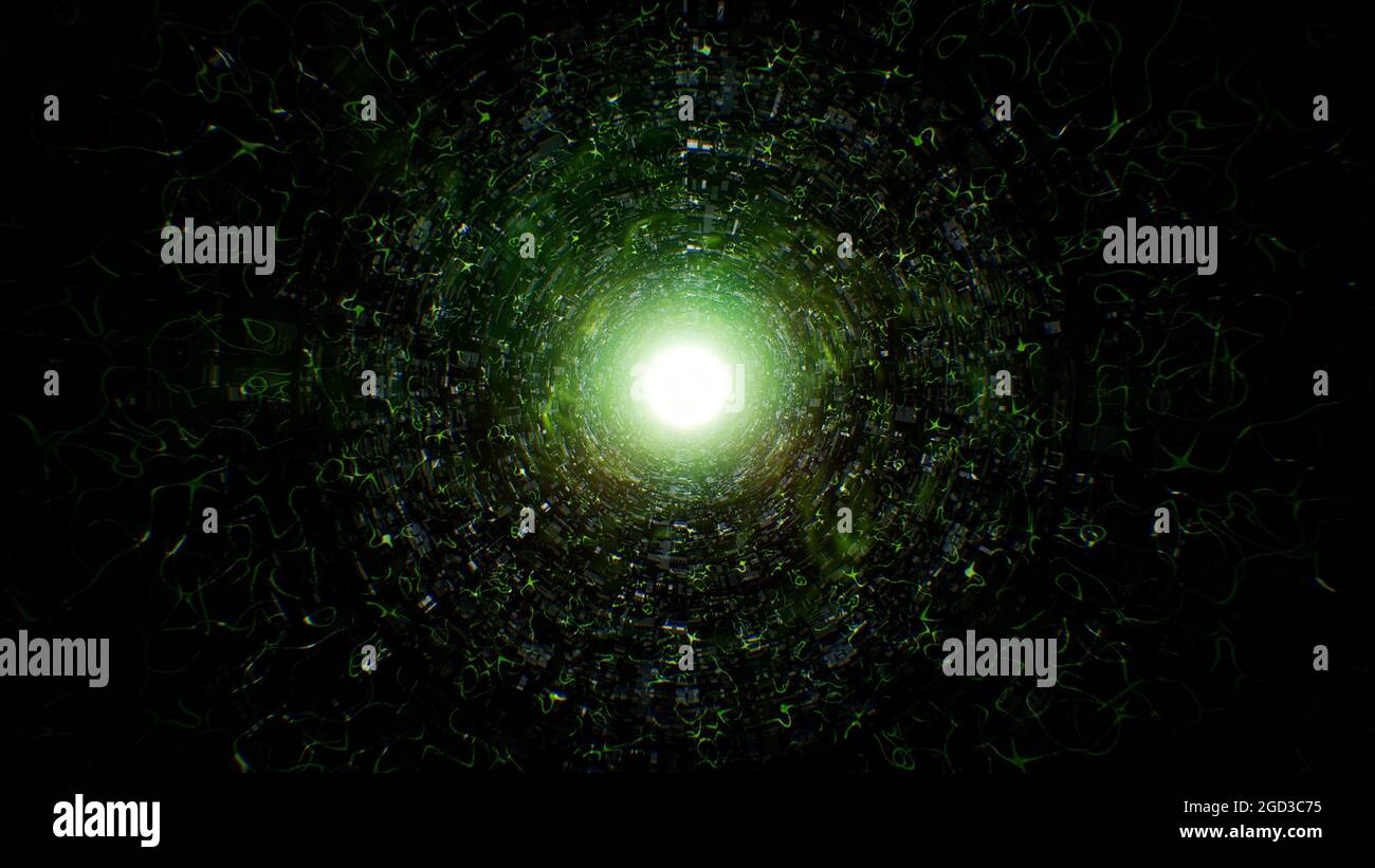 Tunnel effect green screen hi-res stock photography and images - Alamy