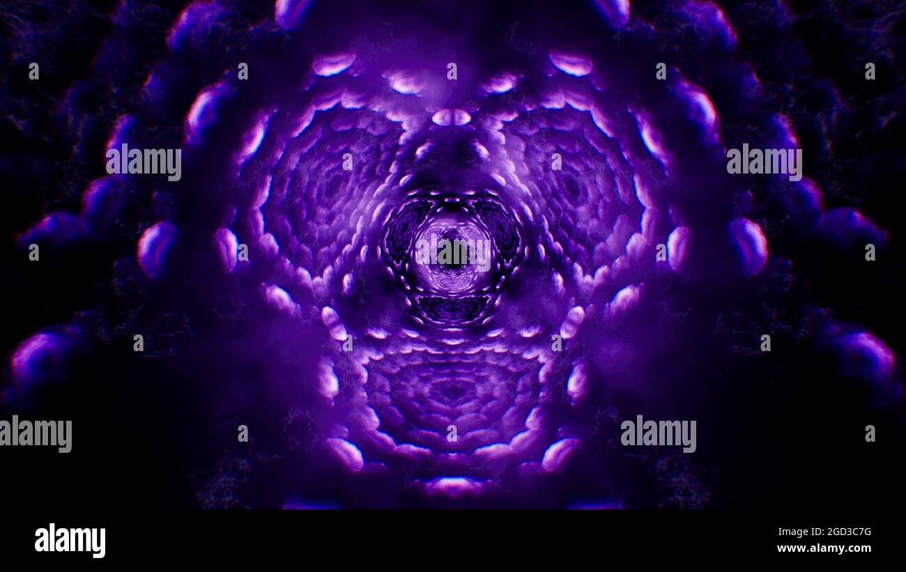 Abstract Mysterious Organic Plasma Alien Chamber Tunnel Background ...
