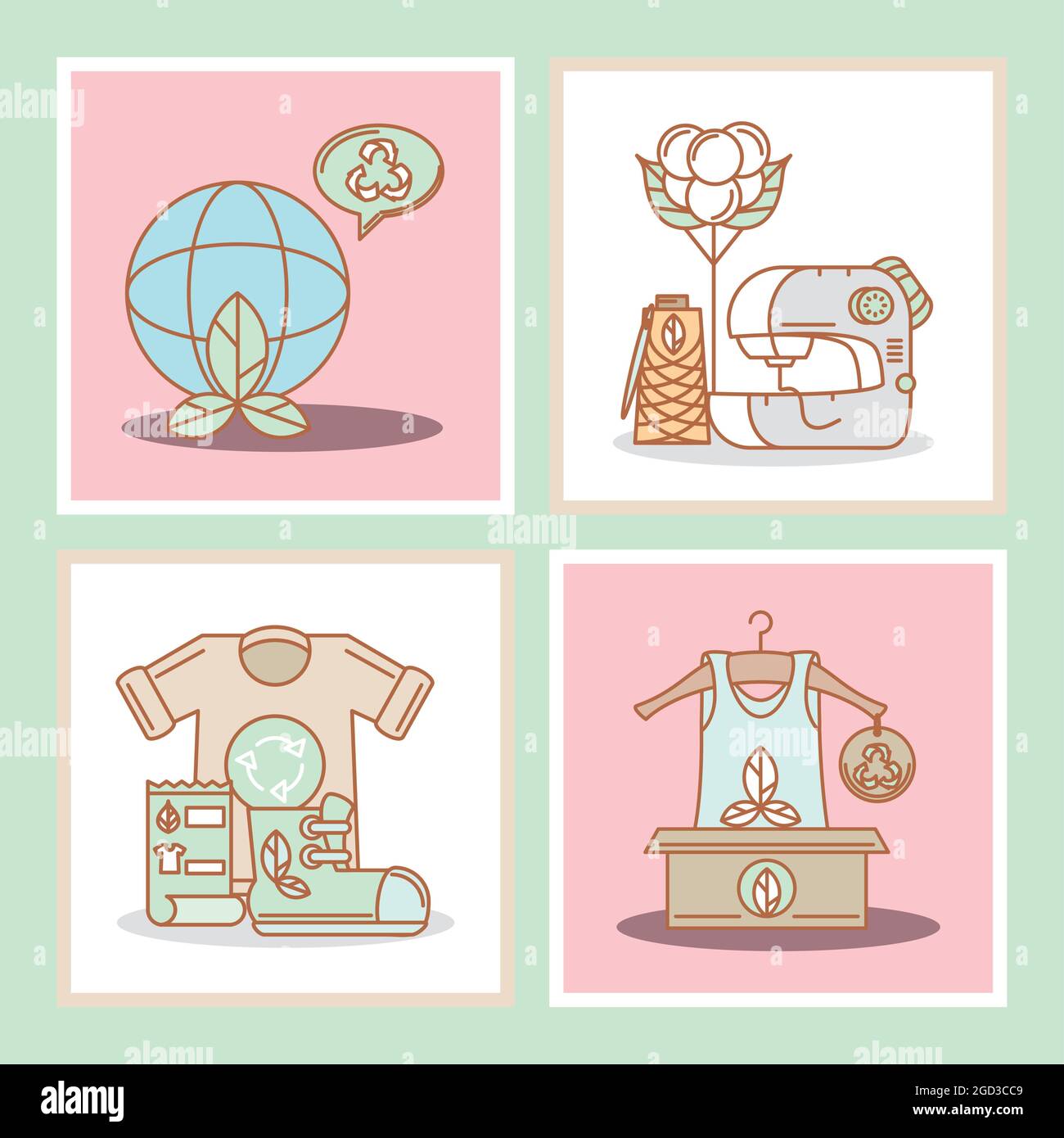 Environmental friendly fashion Stock Vector Images - Alamy