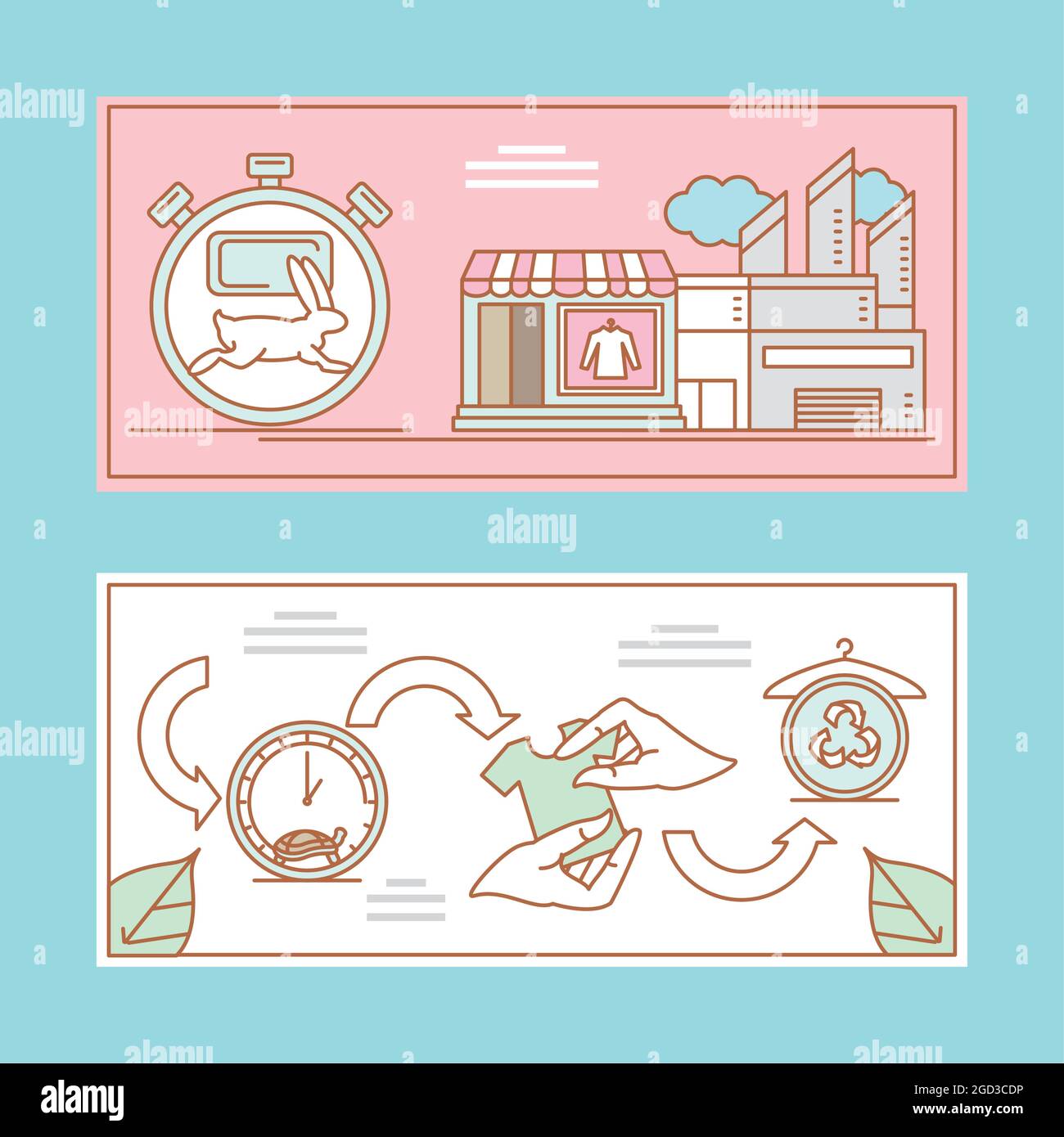 slow vs fast fashion movement against Stock Vector Image & Art - Alamy