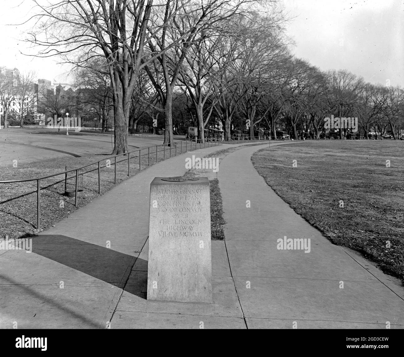 Zero Mile stone ca. between 1918 and 1928 Stock Photo - Alamy