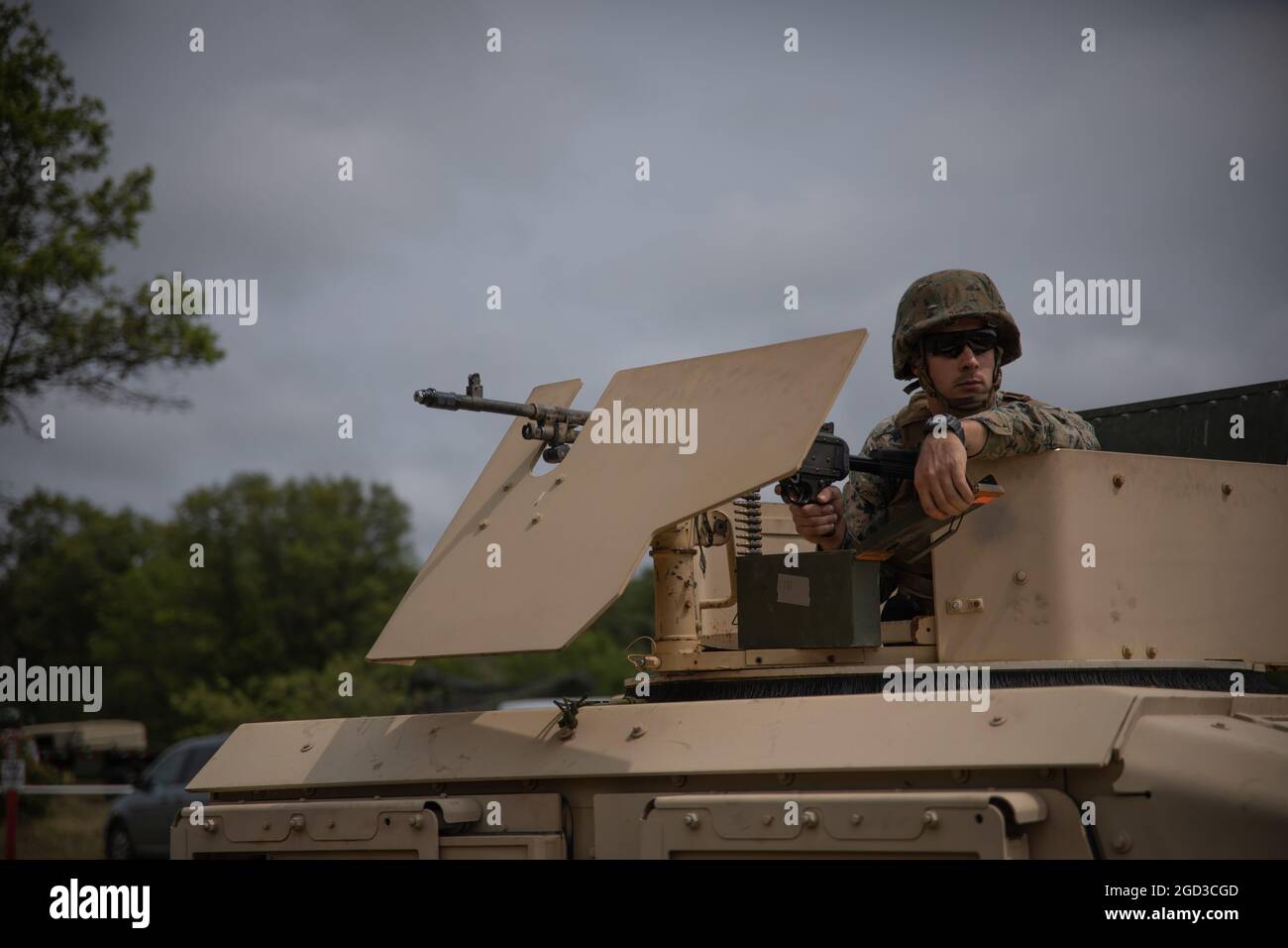 A U.S. Marine with Combat Logistics Battalion 451, 4th Marine Logistics ...