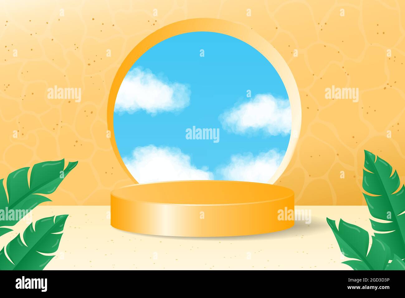 3d rendering geometric background yellow Stock Vector Images - Alamy