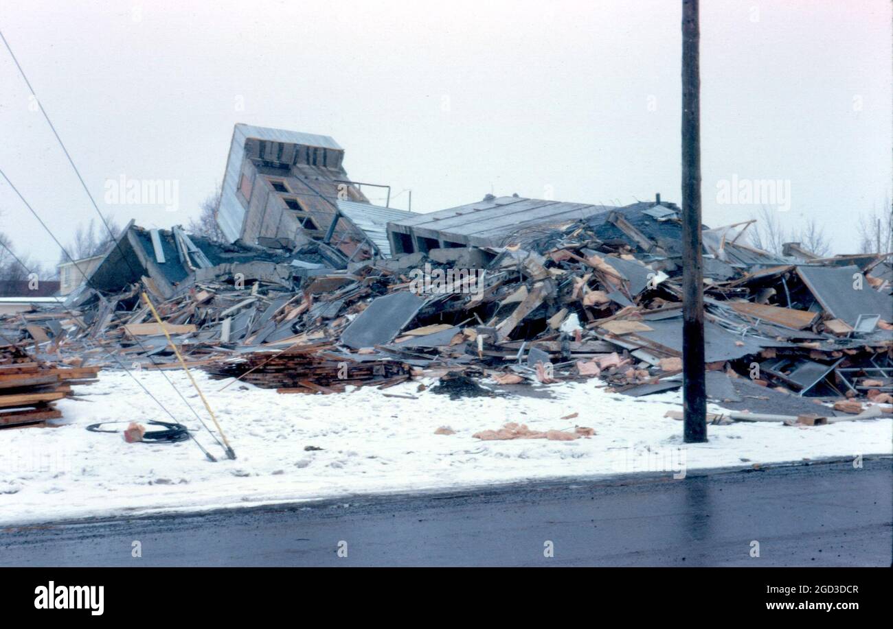 1964 Alaska earthquake Anchorage Stock Photo - Alamy