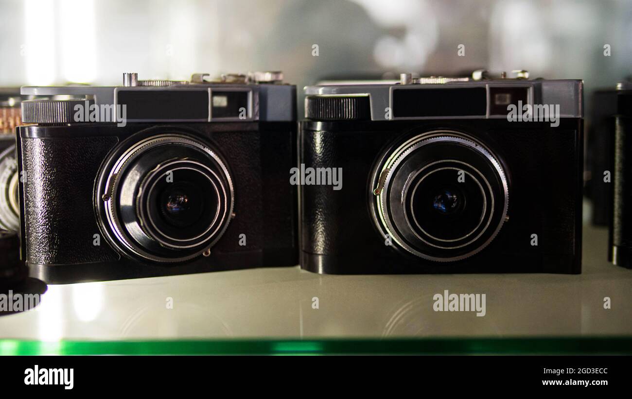 Old photo camera , two antique photo cameras Stock Photo - Alamy
