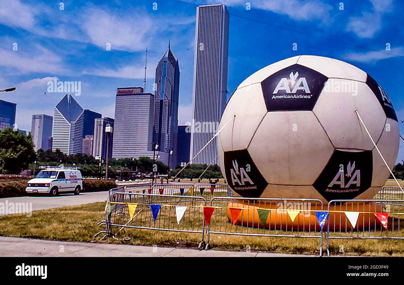 Chicago skyline during the 1994 FIFA World Cup Stock Photo - Alamy