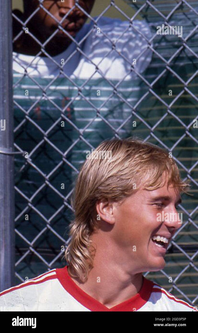 USA soccer national team player Chris Henderson on the bench at a team ...