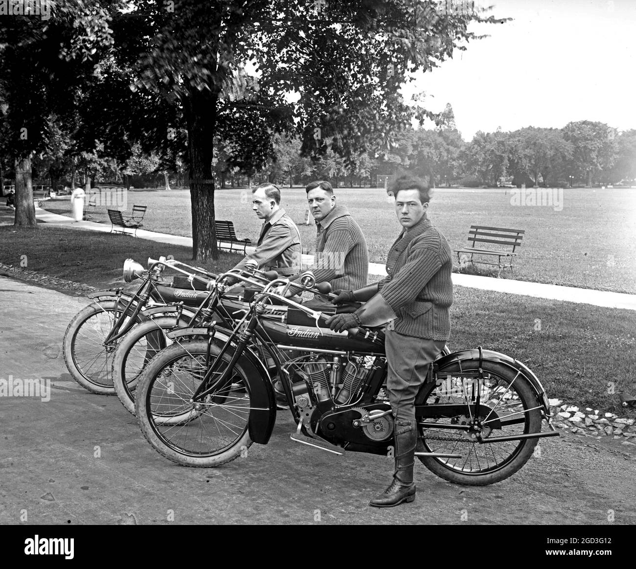 Motorcycle team ca. between 1910 and 1926 Stock Photo - Alamy