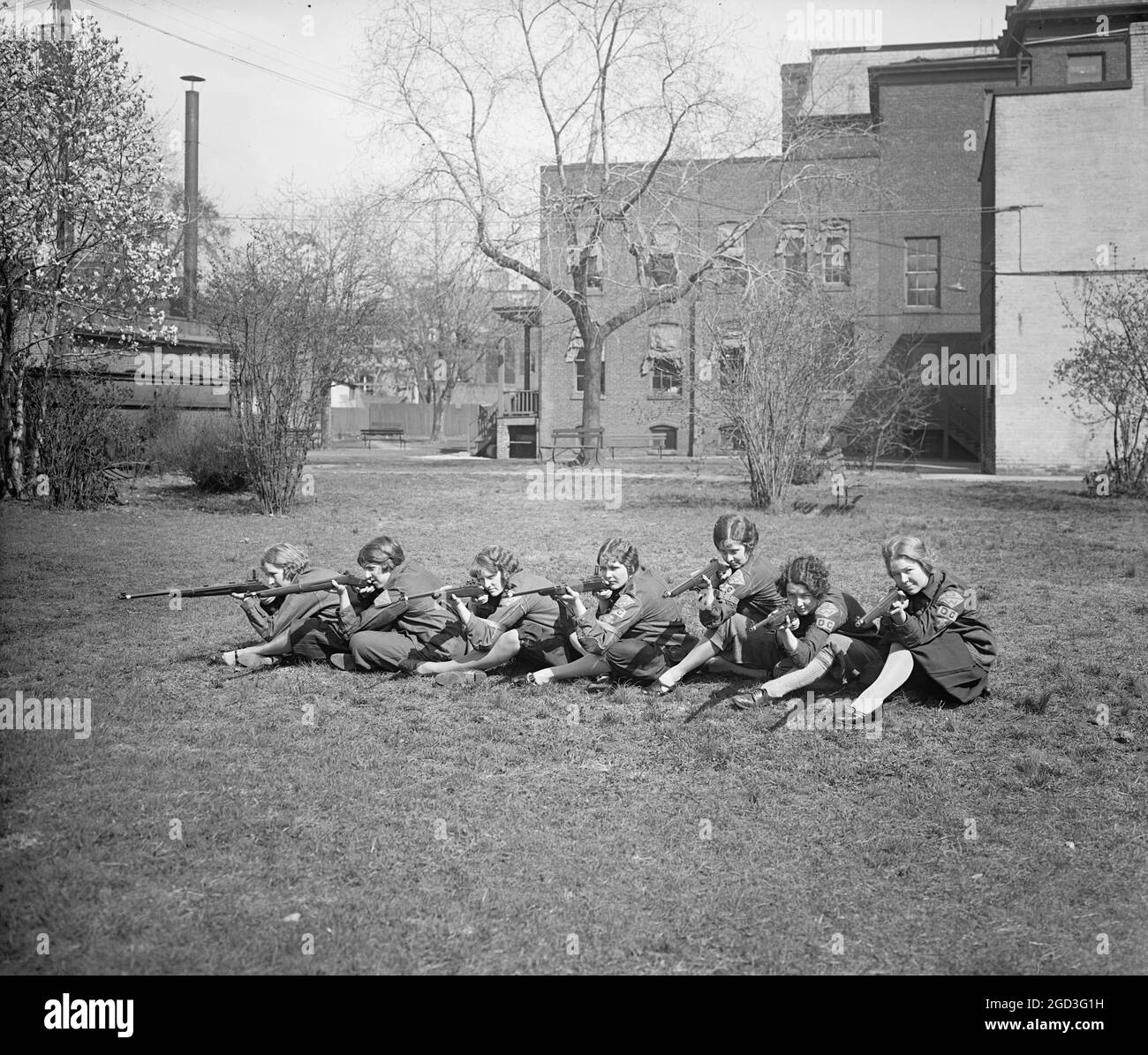 Girls rifle team, George Washington University ca. between 1910 and ...