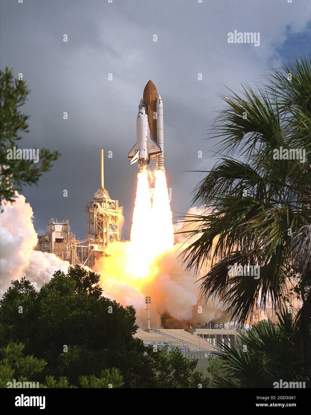 The Space Shuttle Endeavour taking off from Cape Canaveral. This is ...