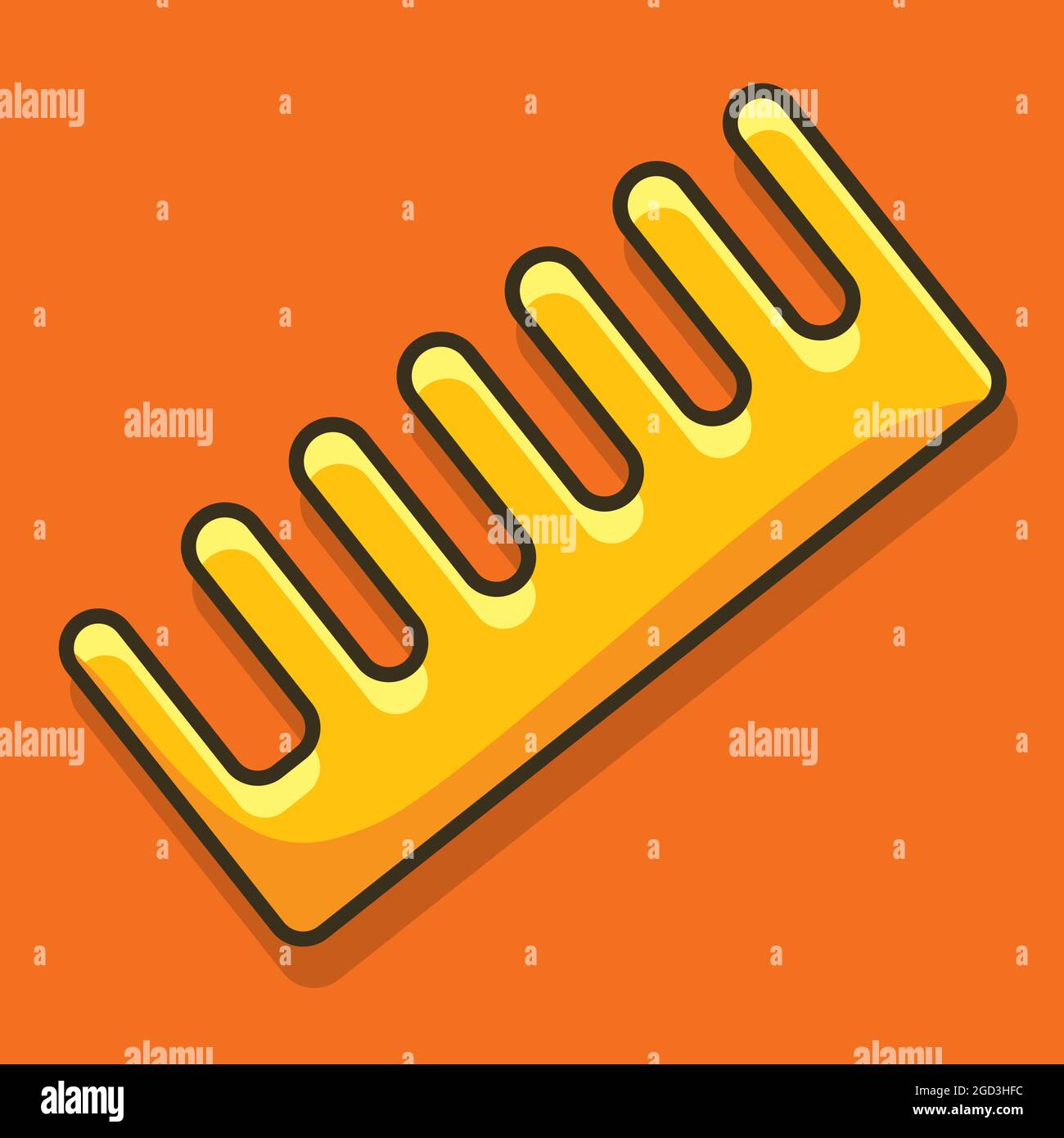 comb isolated cartoon vector illustration in flat style Stock Vector ...