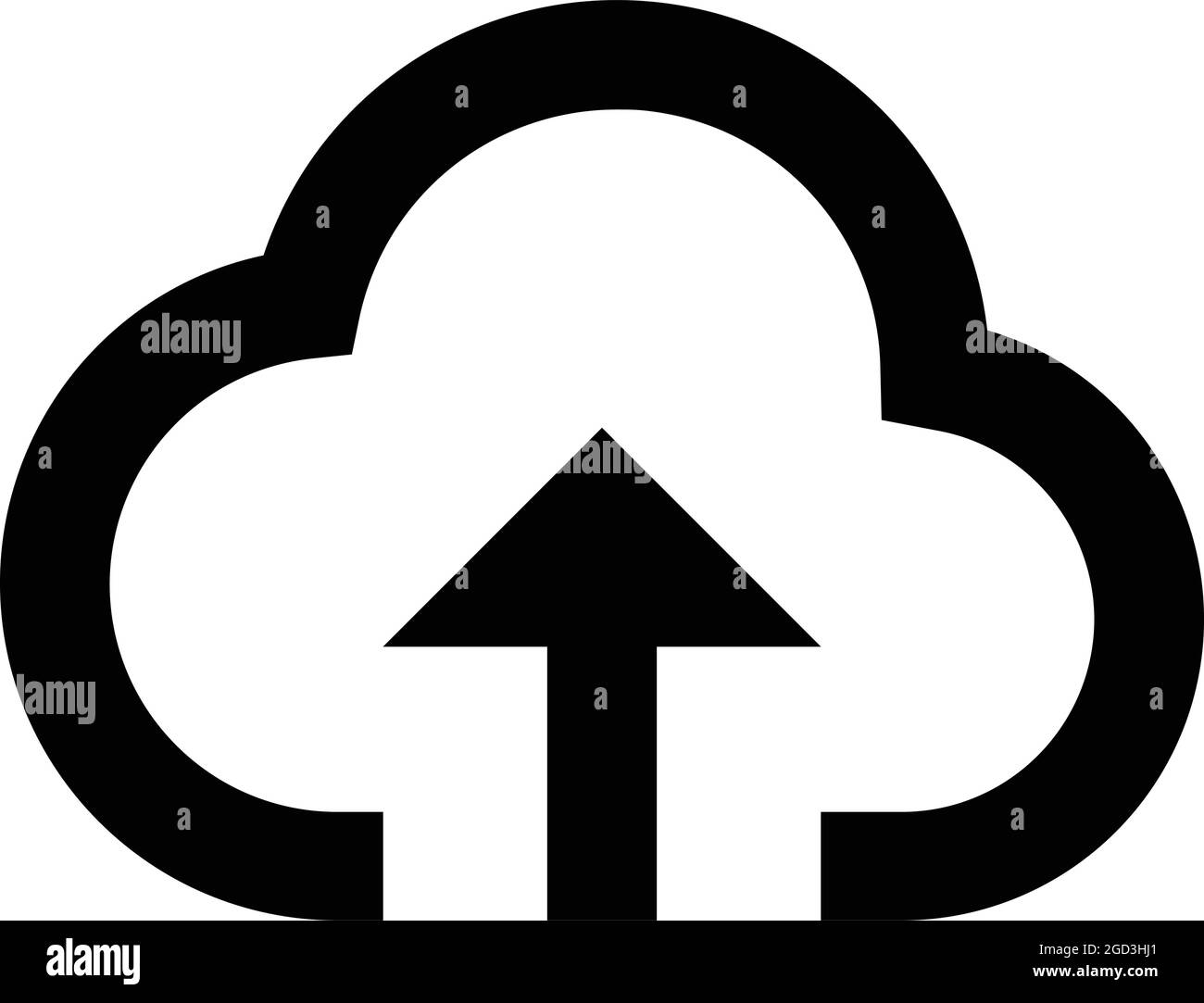 Upload cloud icon on the white background Stock Vector Image & Art - Alamy