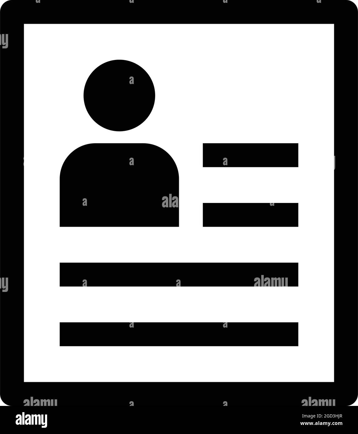 Profile icon on the white background Stock Vector Image & Art - Alamy