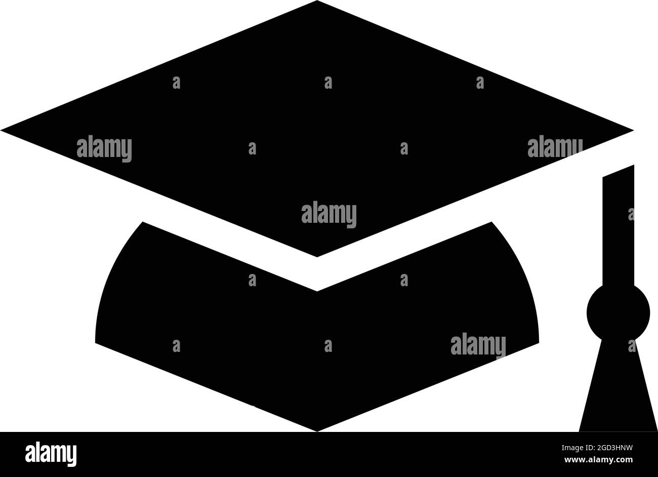 Graduation cap icon on the white background Stock Vector Image & Art ...