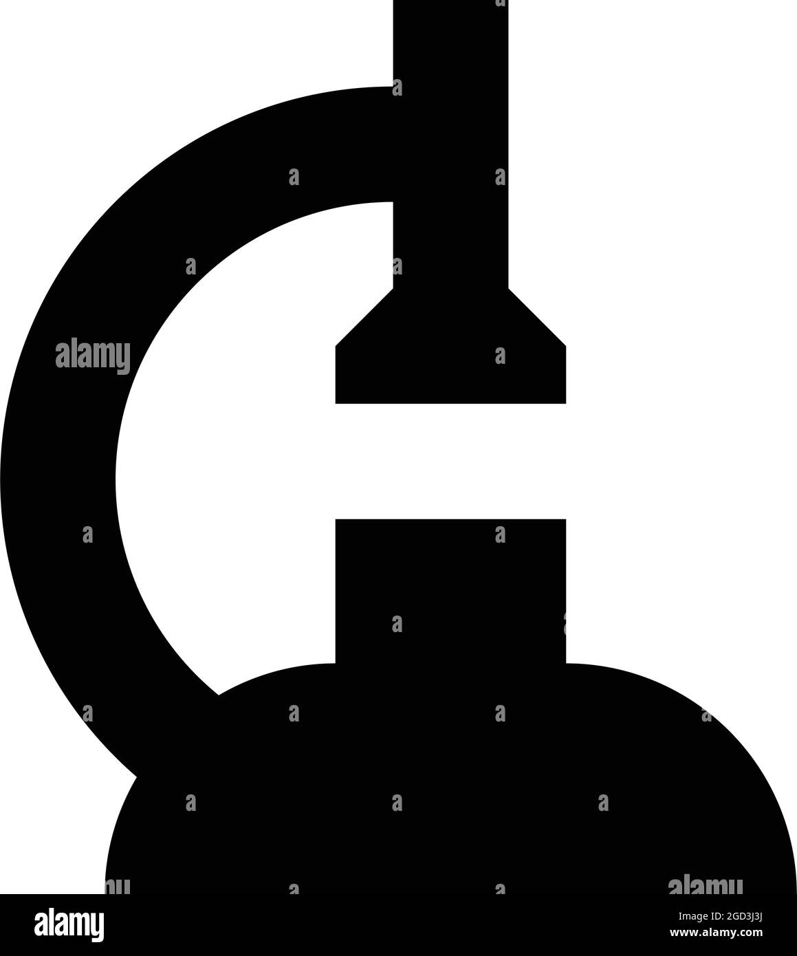 Microscope icon on the white background Stock Vector Image & Art - Alamy