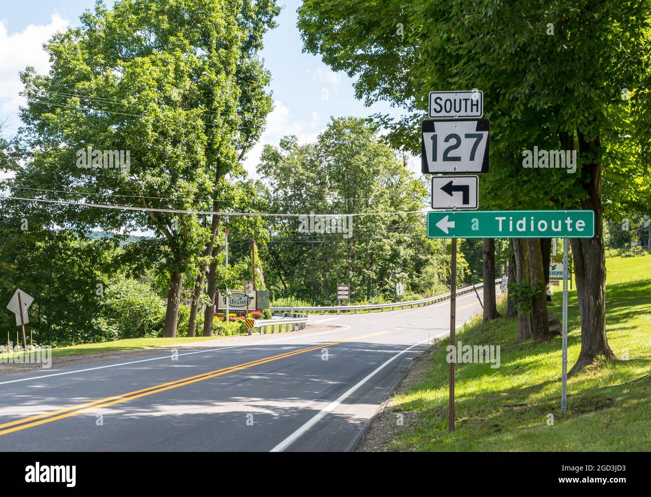 Road signs along State Route 62 north near the intersection with the ...