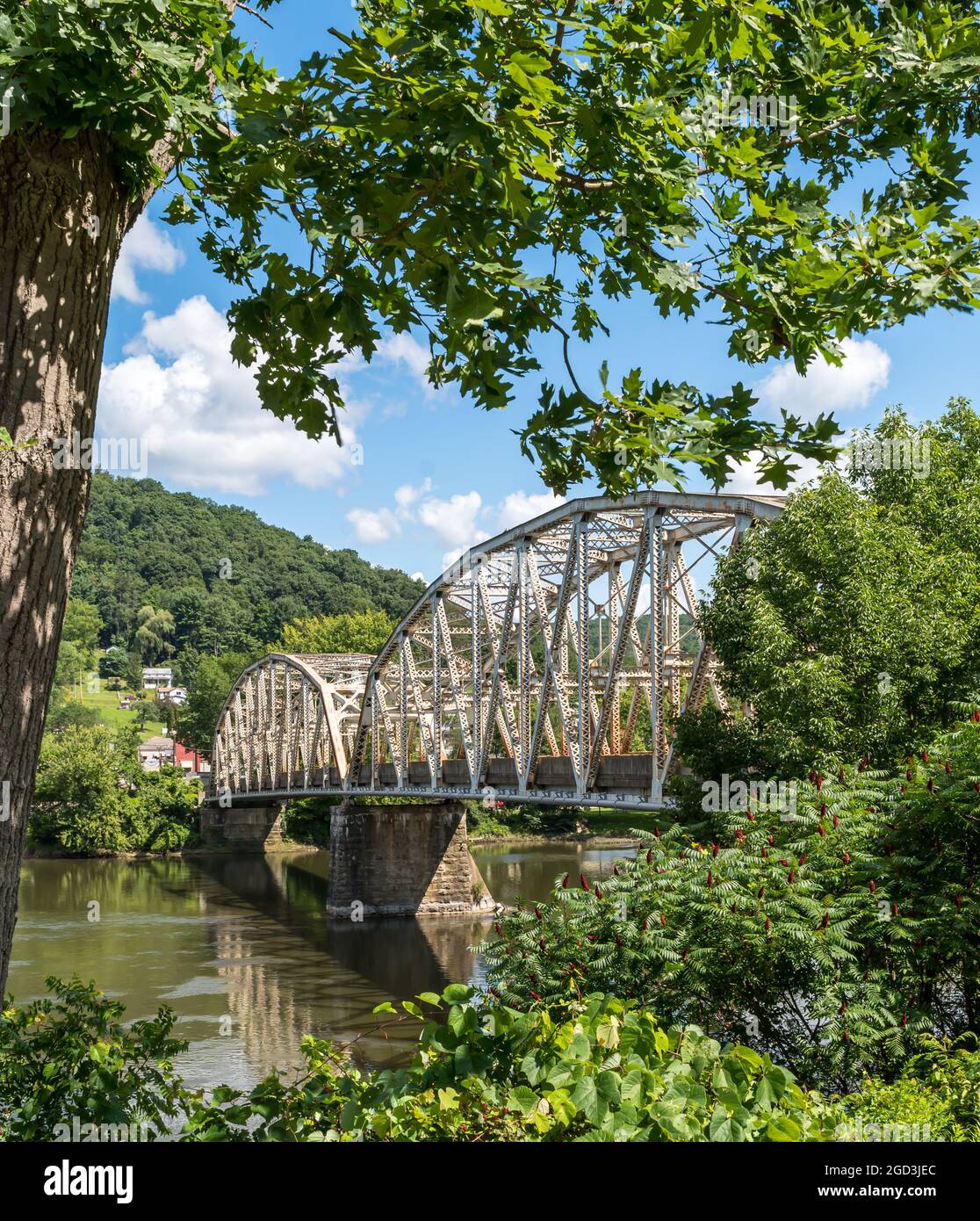 The Tidioute bridge that Buckingham streets runs on and spans over the ...
