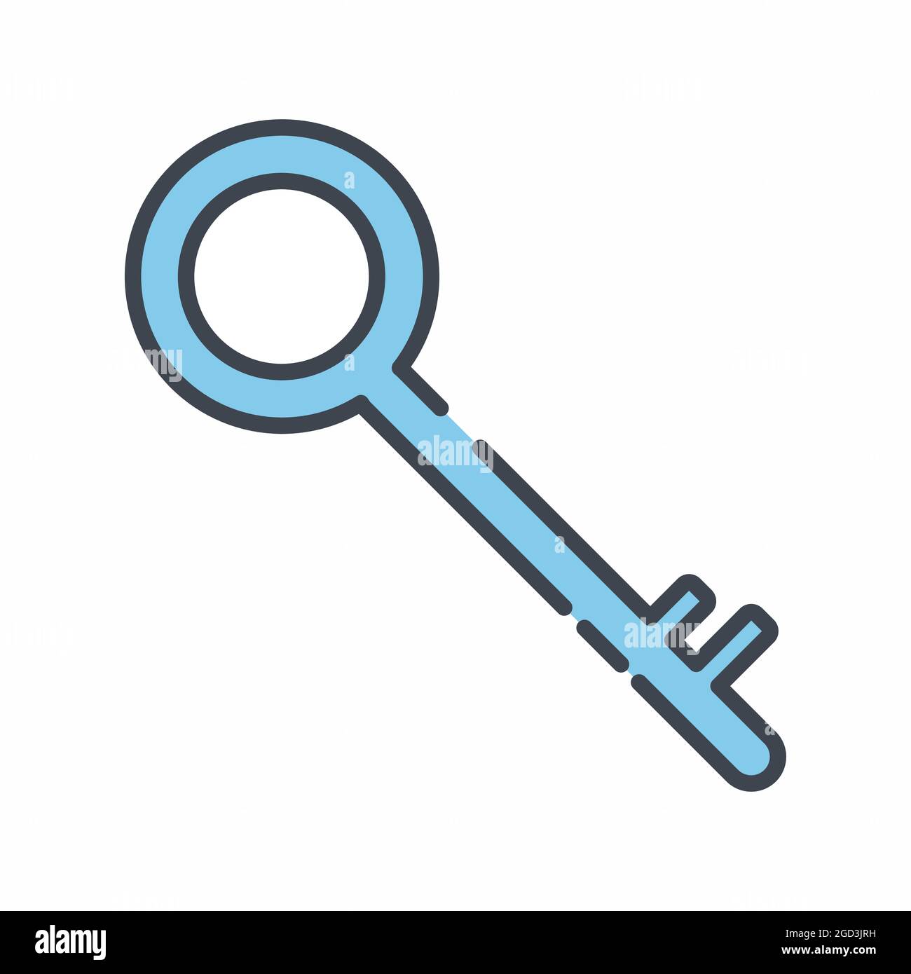 Vector Graphic of Key - Line Cut Style - simple illustration. Editable ...