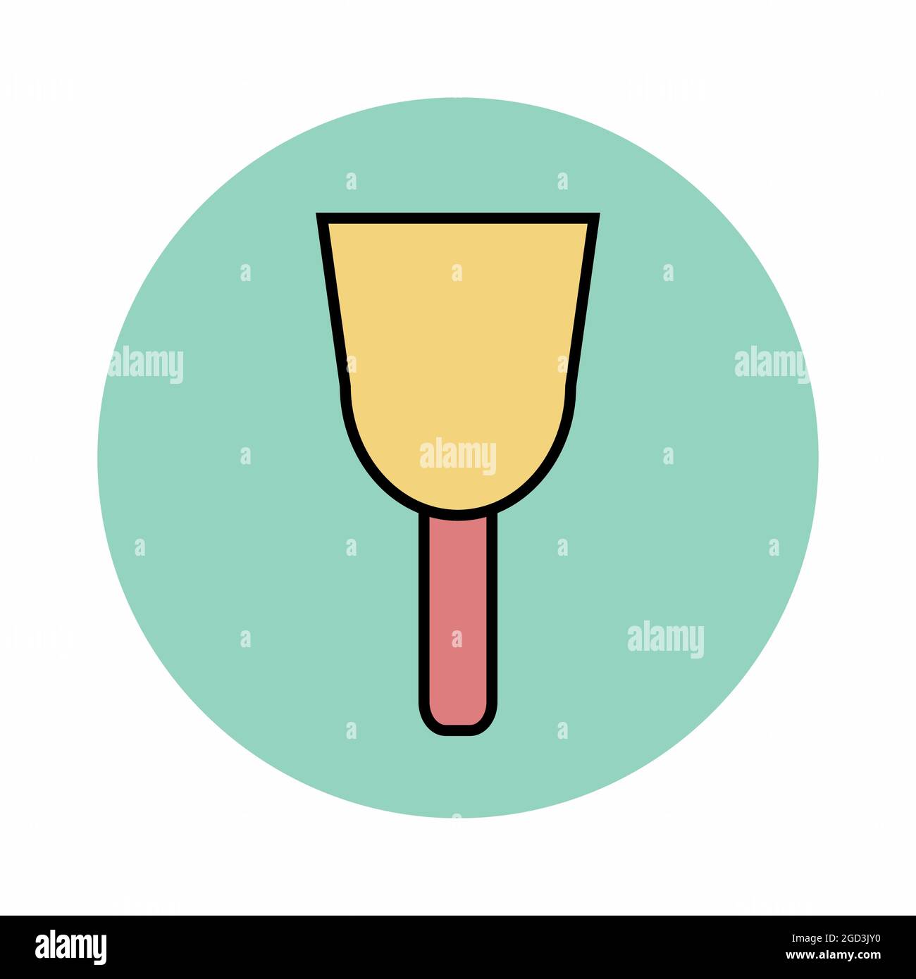 Icon Vector of Wall Plaster Tool - Color Mate Style - simple ...