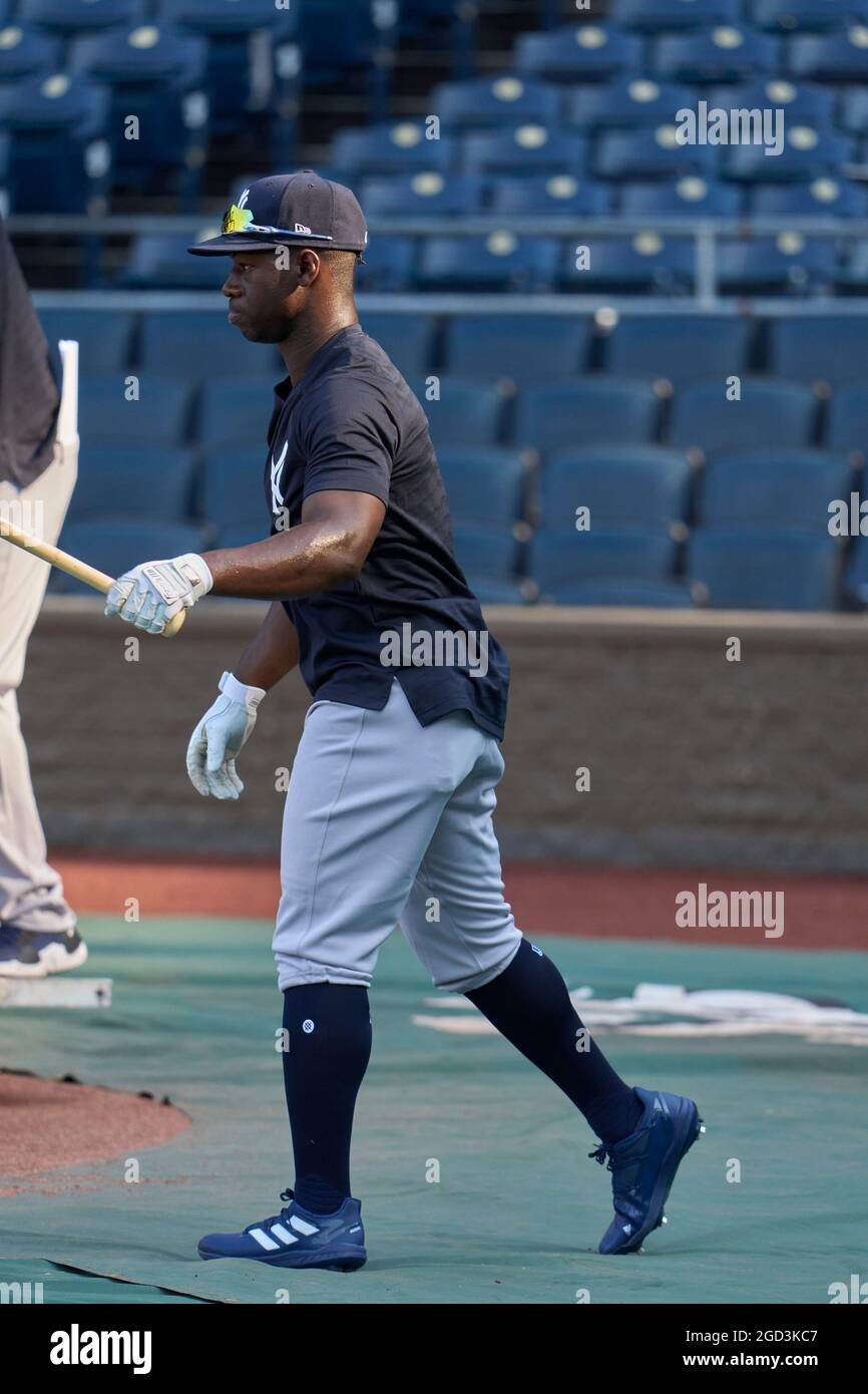 August 9 2021: New York outfielder Johnathan Davis (36) during batting ...