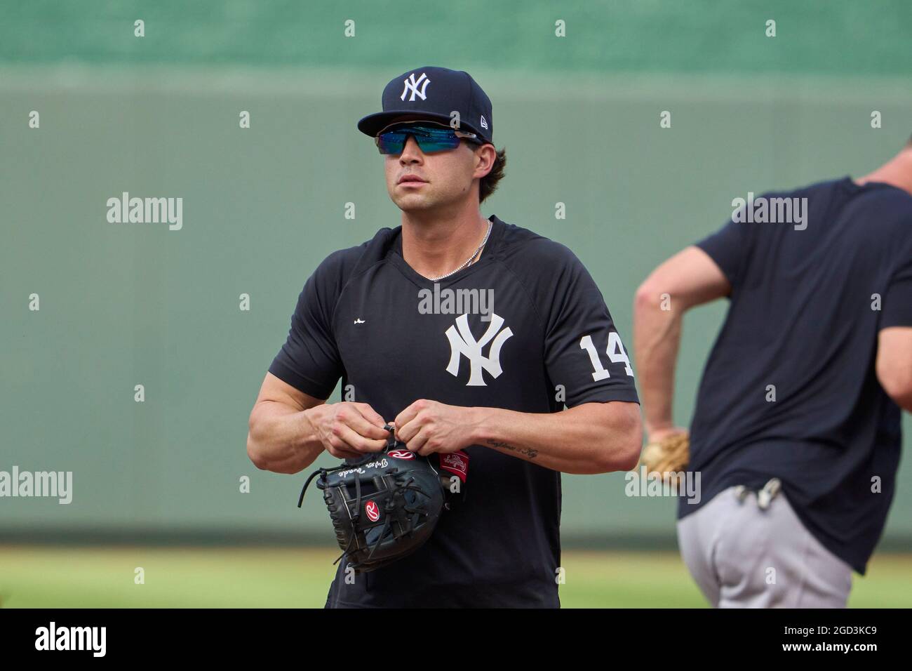 August 9 2021: New York Utility infielder Tyler Wade (14) during ...
