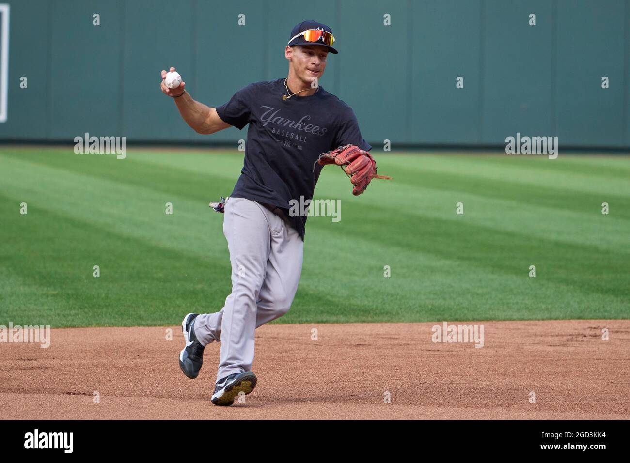 August 9 2021: New York shortstop Andrew Velazquez (27) during batting ...