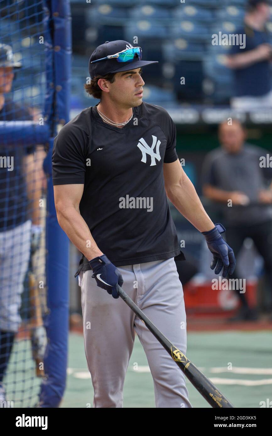 August 9 2021: New York Utility infielder Tyler Wade (14) during ...