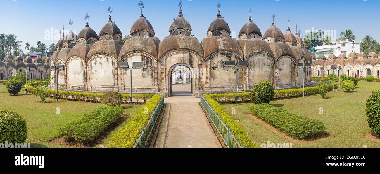 108 shiva temple ambika kalna bardhaman west bengal hi-res stock ...