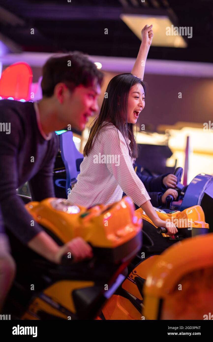People playing arcade games in arcade china hi-res stock photography ...