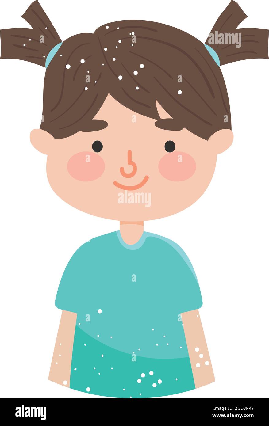 cute girl smiling on white background Stock Vector Image & Art - Alamy