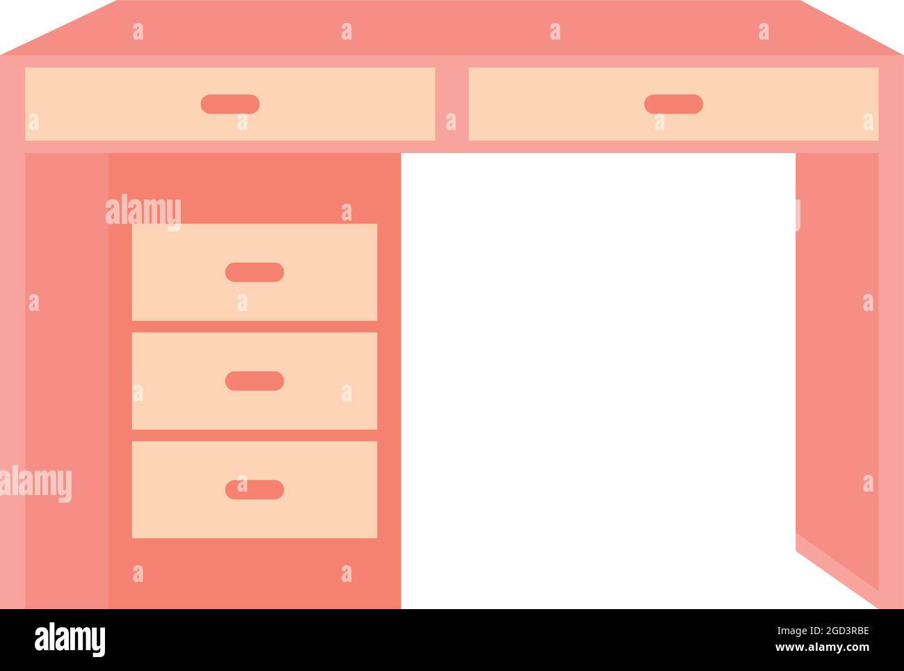 Empty office desk drawers Cut Out Stock Images & Pictures - Alamy