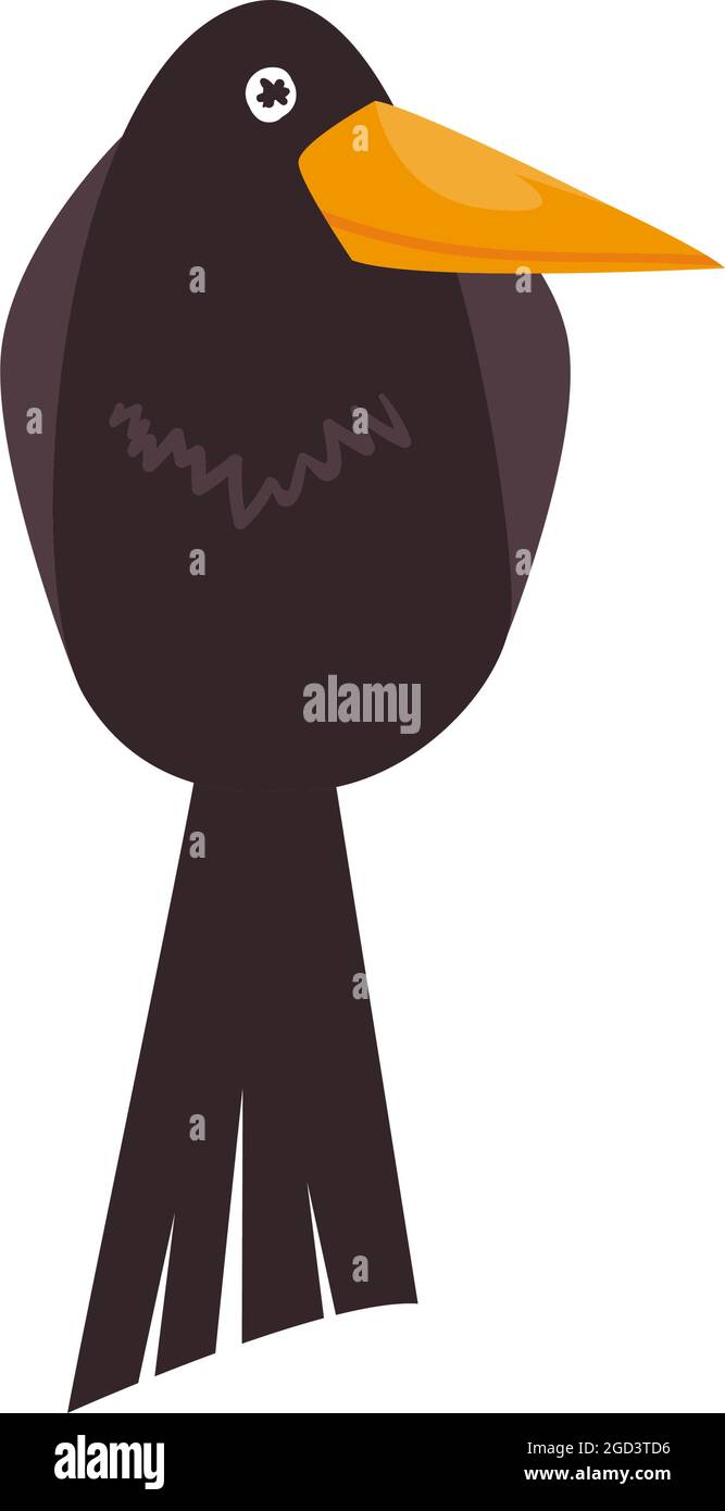 black bird cartoon on white background Stock Vector Image & Art - Alamy