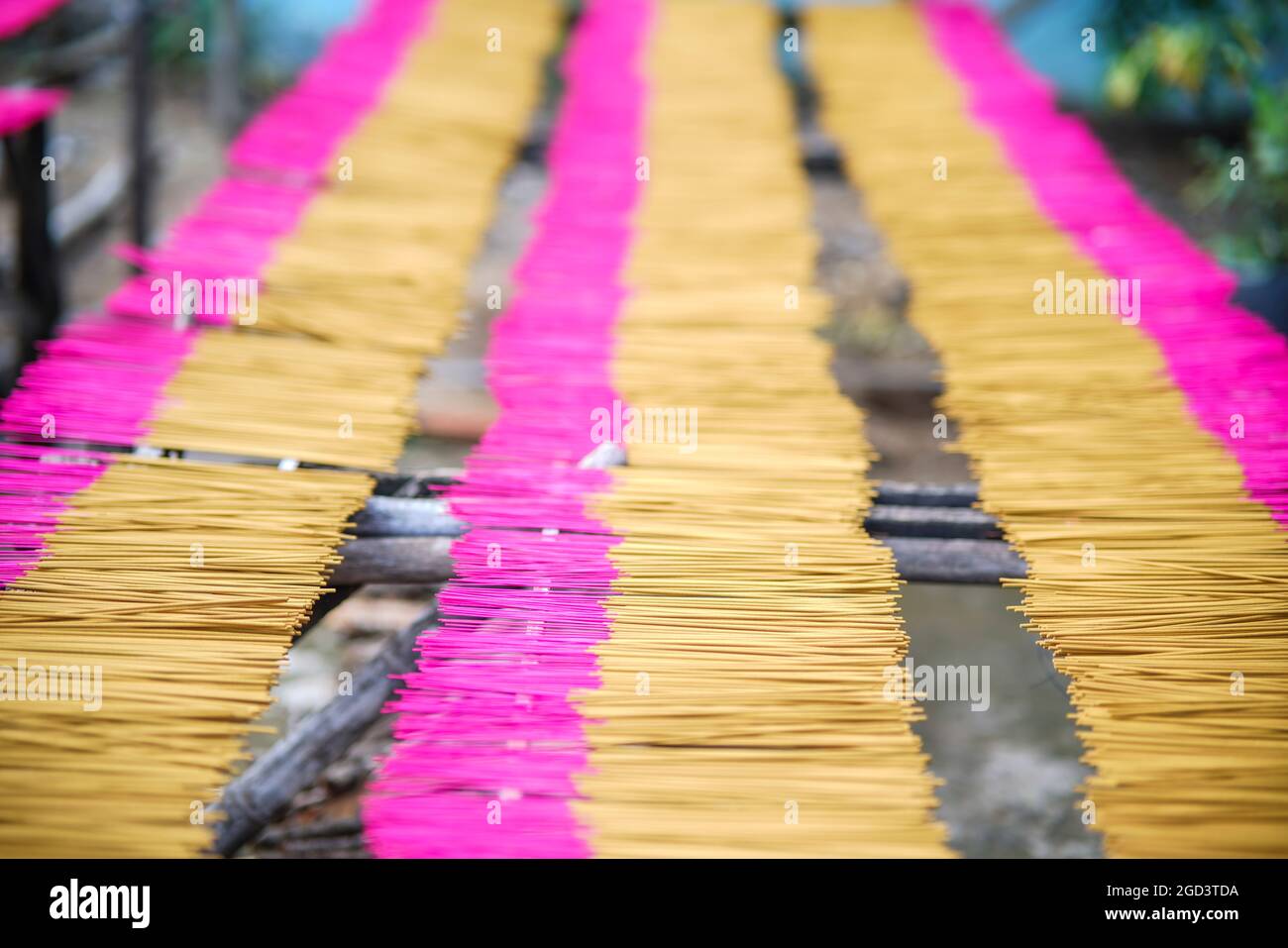 Drying incense in Long An province southern Vietnam Stock Photo - Alamy