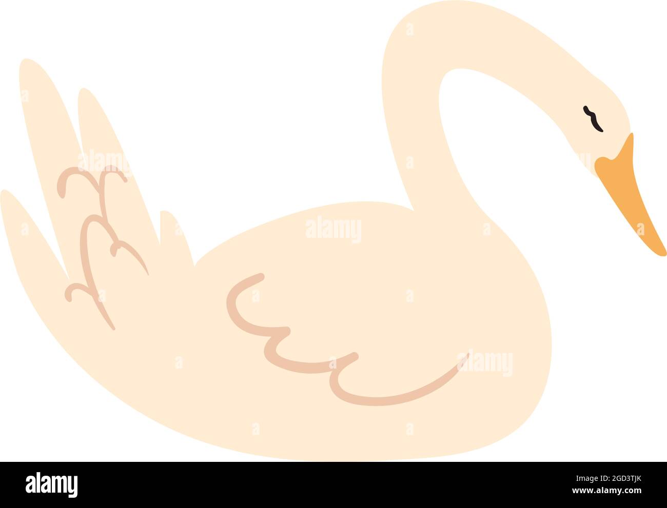 swan cartoon on white background Stock Vector Image & Art - Alamy