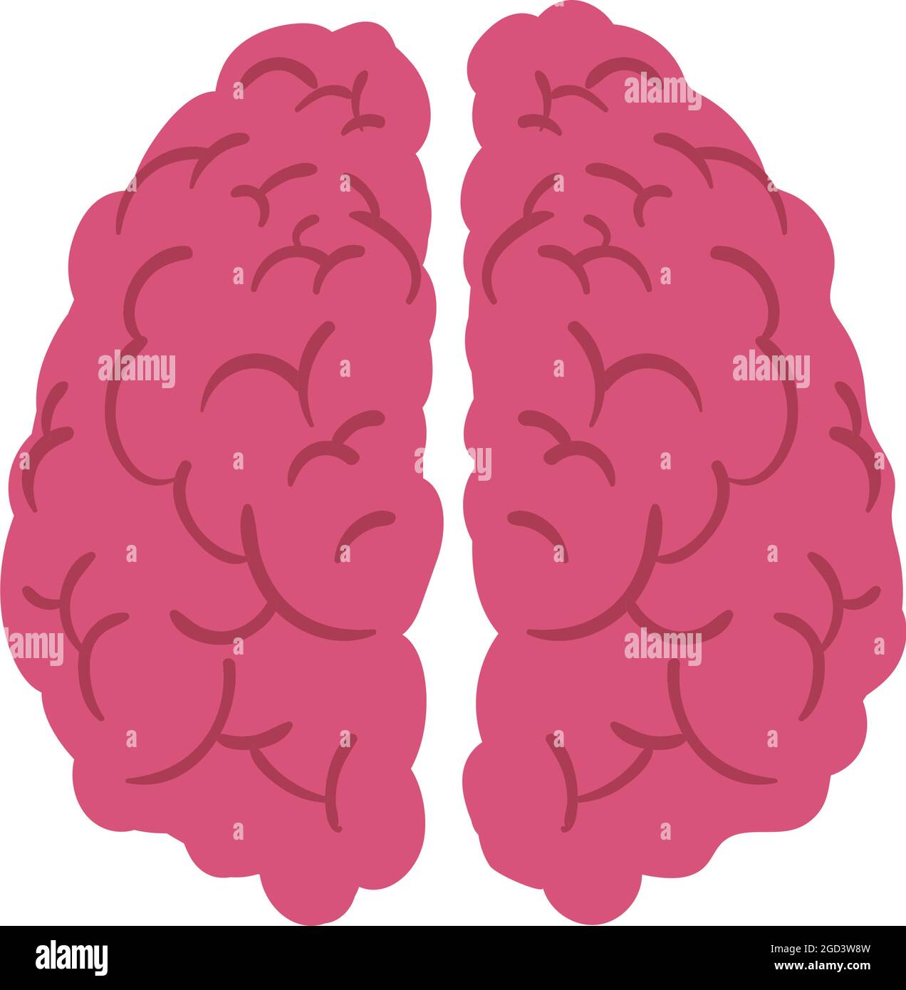 pink brain on white background Stock Vector Image & Art - Alamy