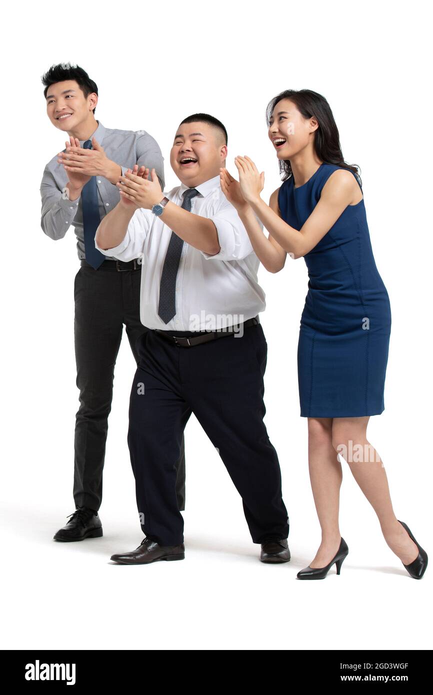 Business people clapping hands Stock Photo - Alamy