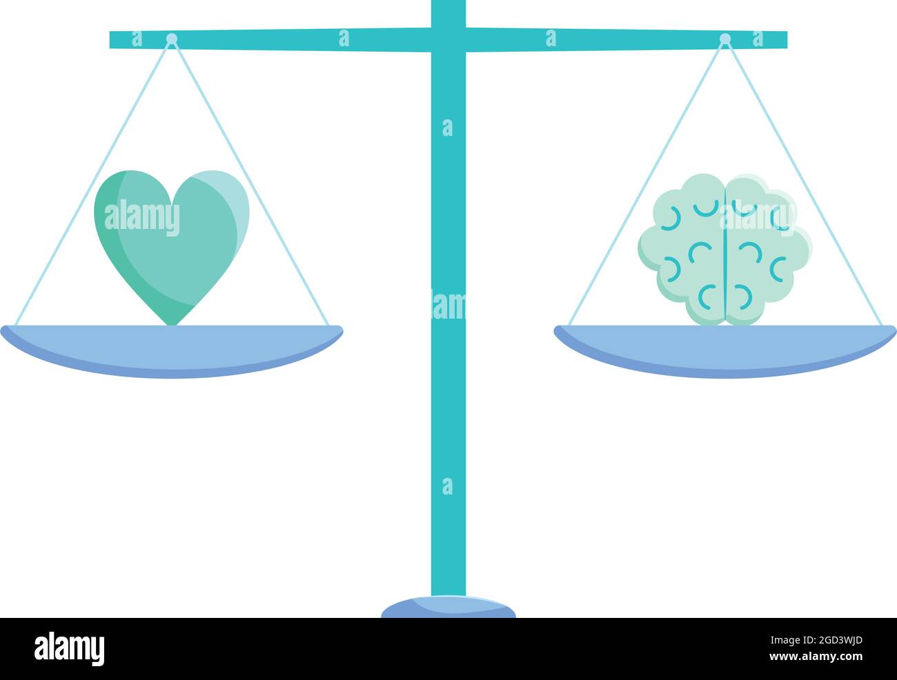 scale with heart and brain Stock Vector Image & Art - Alamy
