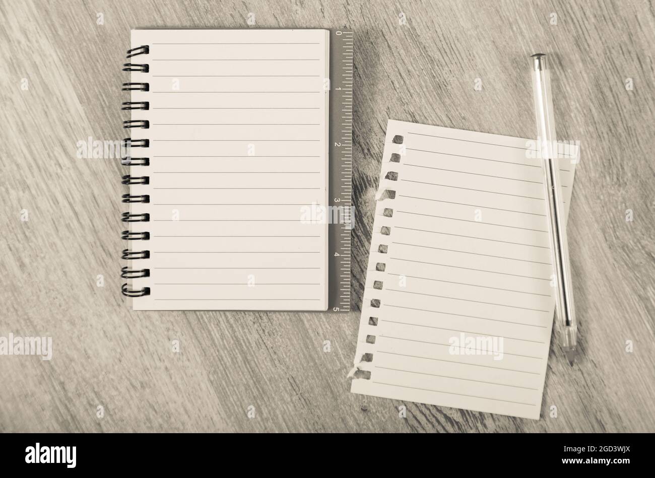 Empty notebook page Stock Photo - Alamy
