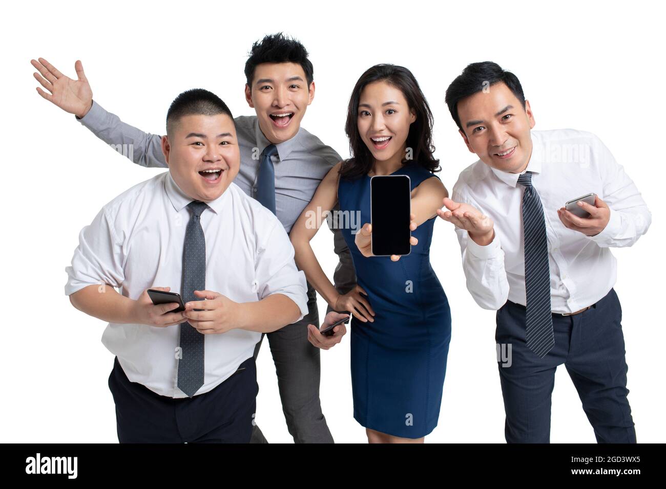 Business people using smartphone Stock Photo - Alamy
